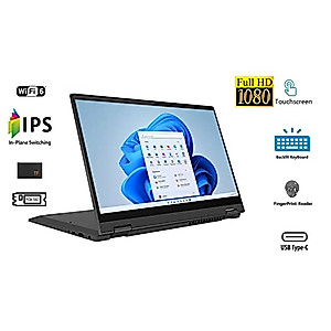 2022 New Flagship Lenovo Premium Flex 14 Convertible Laptop: 14" FHD IPS Touchscreen, Dynamic 8-Core AMD Ryzen 7 5700U, 16GB RAM, 1TB SSD, WiFi-6, HDMI, USB-C, Backlit-KYB, FP-Reader, Win11, T.F