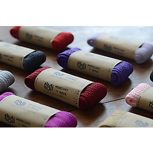 Mercury + Maia Thick Fat Shoe Laces for Sneakers - Chunky Jumbo Wide Shoelaces - Stay Tied - USA Made (1 Pair) (72, PURPLE)