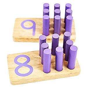 Counting Peg Board | Montessori Math and Numbers for Kids | Wooden Math Manipulatives Materials