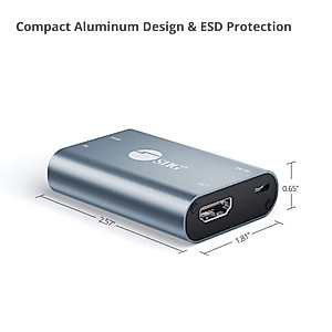 SIIG HDMI 2.0a HDCP 2.2 to 1.4 Converter 4K @60Hz YUV 4:4:4, HDR, CEC Pass-Through, Signal Cleaner/Repeater, USB Powered Up to 20M Extension TAA Compliant (CE-H24L11-S1)
