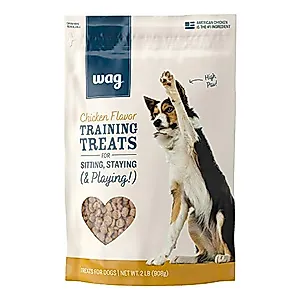 Amazon Brand – Wag Chicken Flavor Training Treats for Dogs, 2 lb. Bag (32 oz)