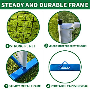 KUIWA Portable Pickleball Net Set Official Size—4 Pickleball Paddles, Carrying Bag, 22FT Pickleball Net System, Assembly Manual, 4 Outdoor Pickleball Balls