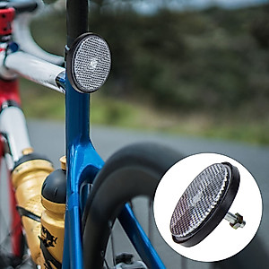 BESPORTBLE 4pcs Reflective Light Sheet Bicycles Accessories Plastic Round Reflector Bike Supplies Reflectors Bike Reflective Tool Plastic Reflector Warning Reflector Bike Lamp Reflector
