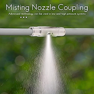 Padyrytu Brass Slip Connector for Misting System,3/8 inch Connector, 1000 PSI Rated, 10Pcs in one Package(Single Spray)