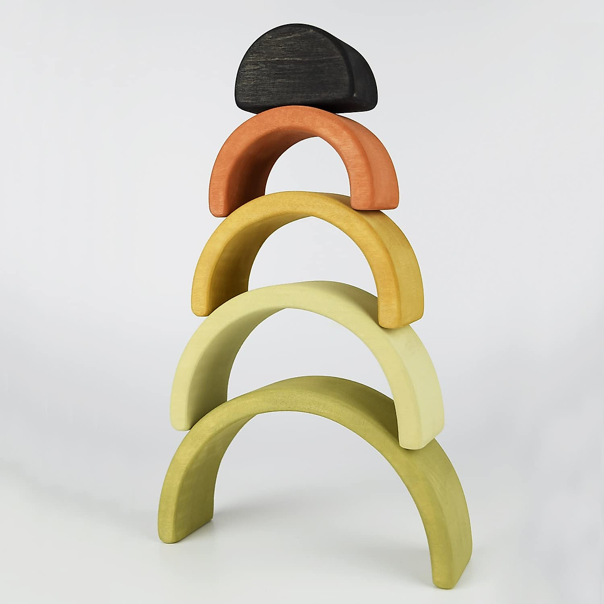 EcoWorkshop Staking Toys for Toddlers 3-5 Rainbow Stacker Toy 5pcs Educational Baby Toys Stacking Blocks Stacking Rainbow Educational Baby Toys