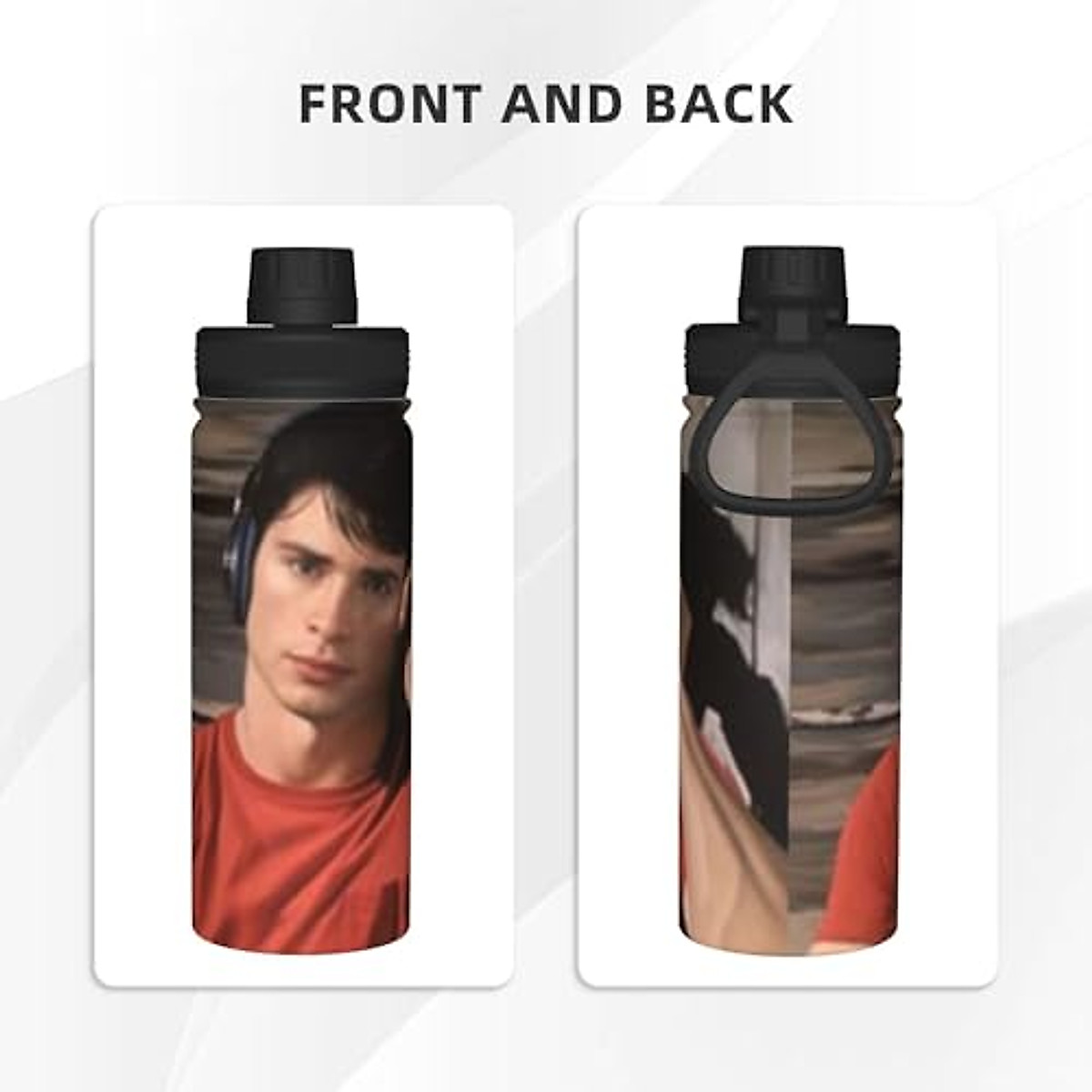 CSGUHLKP T-om Welling Insulated cup, 18oz insulated water cup with straw, suitable for daily use, sports, outdoor activities, etc White