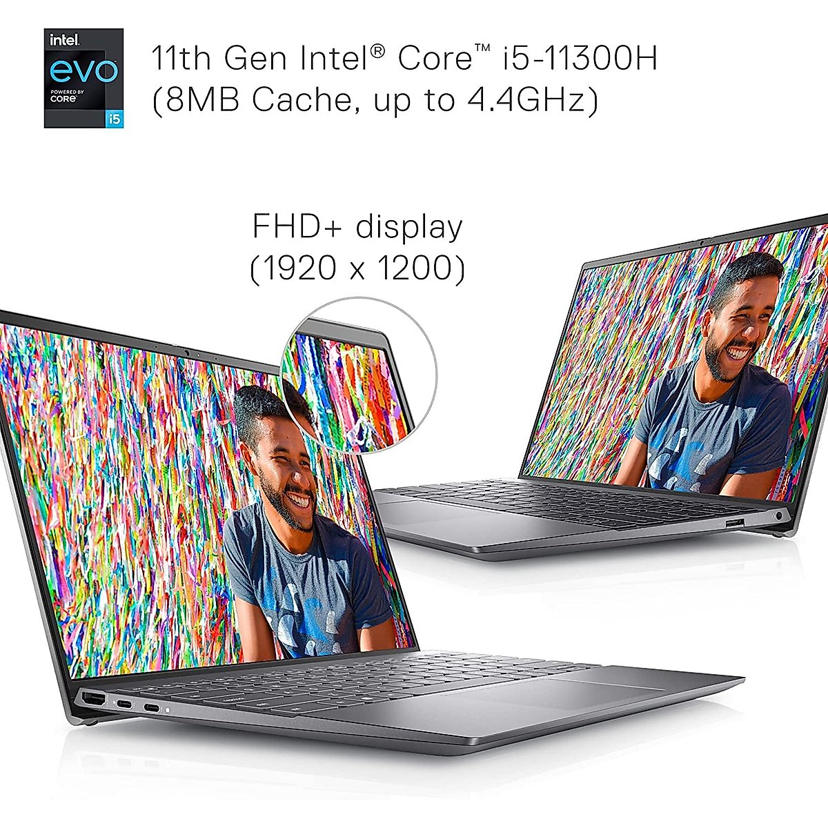 2022 Newest Dell Inspiron 5310 13.3" 16:10 FHD+ Laptop, Intel Core i5-11320H EVO, 16GB LPDDR4x RAM, 512GB PCIe SSD, Webcam, HDMI, Wi-Fi 6, ThunderBolt 4, Backlit KB, FP Reader, Windows 10 Home, Silver