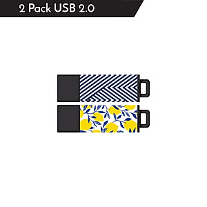 Centon DataStick Pro2 USB 2.0 Flash Drives, Assorted Colors, Pack Of 2 Flash Drives, C1-IPU2T32G2-5