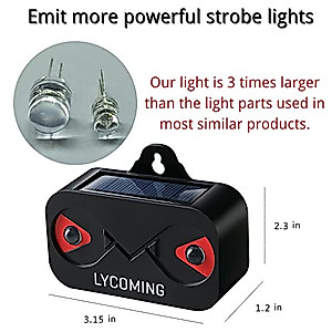 Lycoming Solar Predator Control Light Coyote Repellent Devices for Nighttime Animals Predator Lights Coyote Deterrent Deer Repeller with Bright Strobe Lights Skunk Raccoon Repellent - 2 Pack