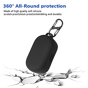 Haotop Silicone Protective Case Compatible with Bose QuietComfort Earbuds(Not fit for Bose Sport Earbuds) (Black)