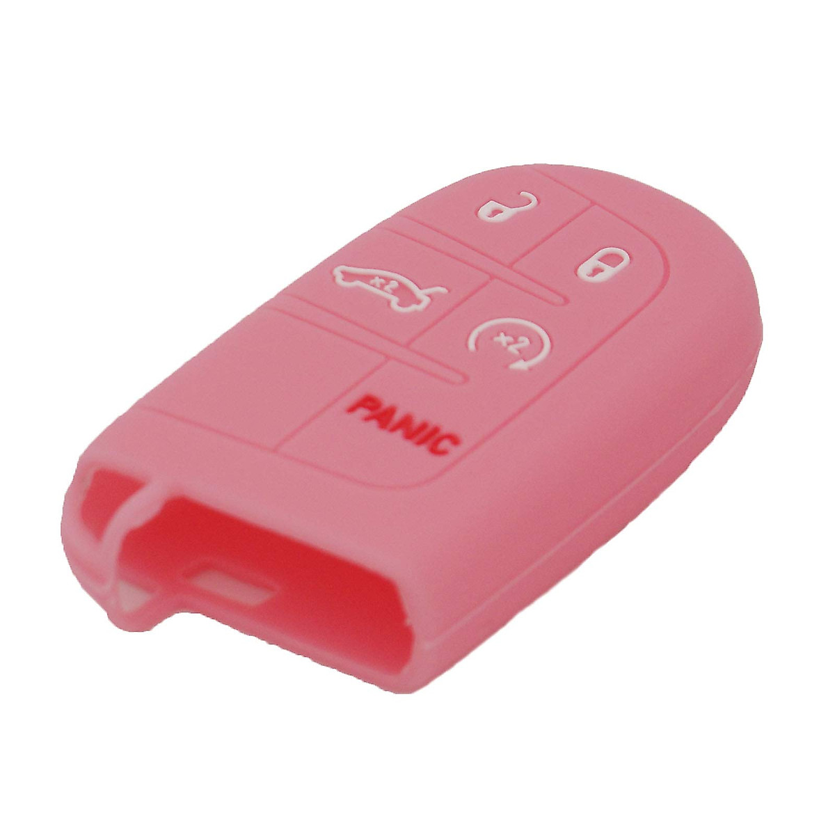 LemSa 2Pcs Keyless Entry Remote Car Smart Key Fob Cover Case Shell for Jeep Grand Cherokee,fit for Dodge Challenger Charger Dart Durango Journey,fit for Chrysler 300, Black Pink