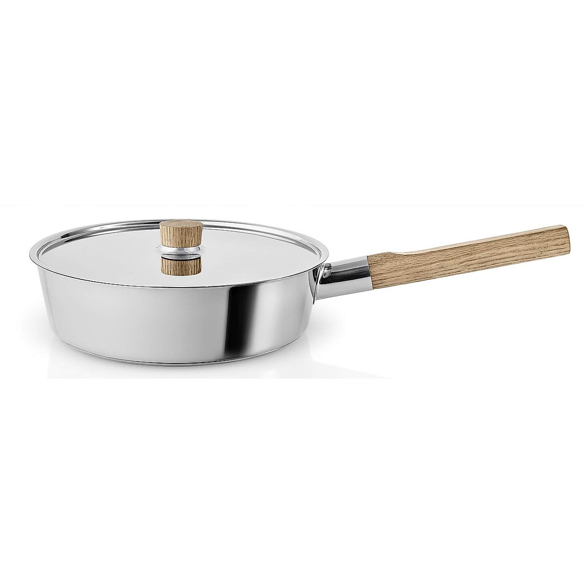Eva Solo | Nordic Kitchen Suete Pan with Lid | Stainless Steel, Easy Handling & Low Weight | Suitable for all Heat Sources – Including Induction | Easy to Clean