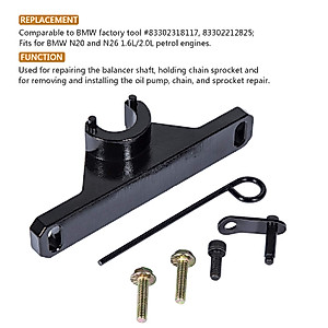 Yoursme 7676 Oil Seal Repair Kit Balance Shaft & Oil Pump Alignment Tool Kit for BMW N20 N26 1, 2, 3, 4 Series