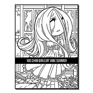 100 Chibi Girls: An Adult Coloring Book Collection with Cute Girls, Fantasy, Horror, Christmas, and More!