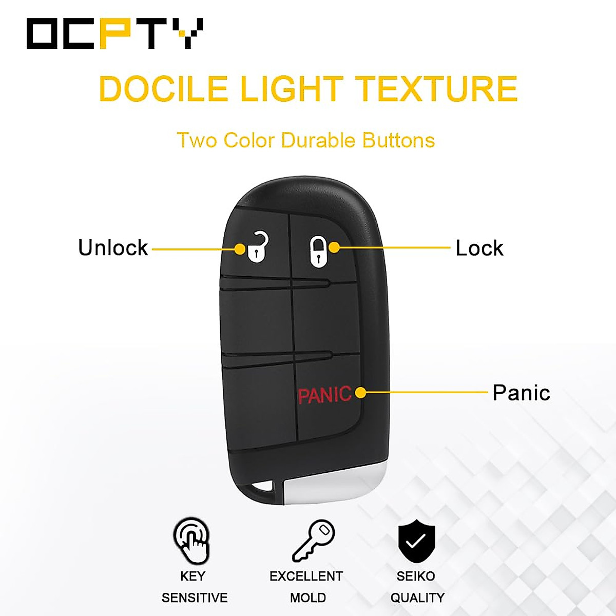 OCPTY Replacement 2Pcs Remotes Key Fob for Dodge Journey for Dodge Durango for Dodge Dart 2011-2019 M3N40821302