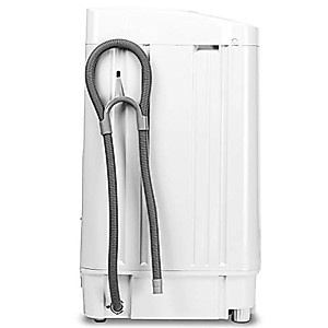 RELAX4LIFE Full-Automatic Washing Machine Portable Washer 9.92 lbs Capacity with 10 Programs & 8 Water Levels, Child Lock and Imbalance Adjustment Compact Laundry Washer for Dorm, Apartment, RVs