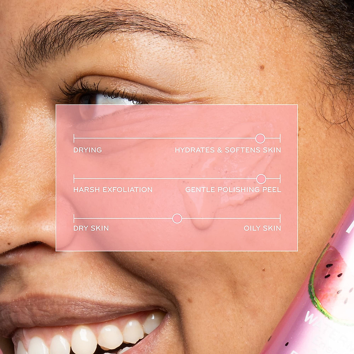 purlisse Watermelon Energizing 2 Minute Polishing Peel: Cruelty-free & clean, Paraben & Sulfate-free, Brightening & smoothing, Lychee protects against signs of ageing | 2.5oz