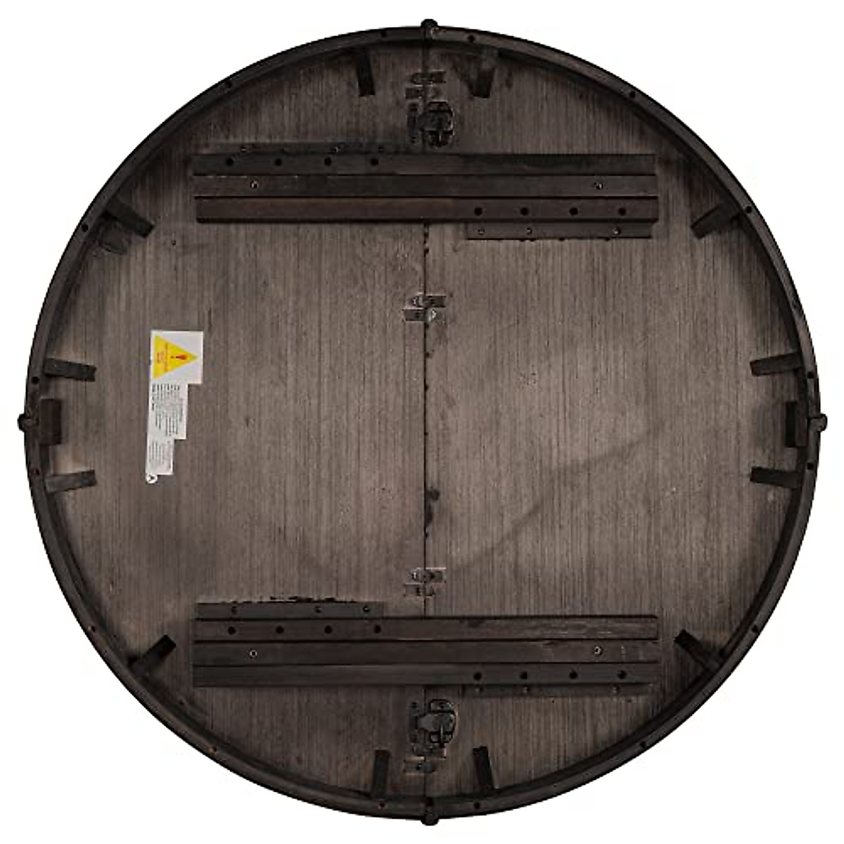 Winwee 42 Inch Farmhouse Extendable Rustic Round Kitchen Dinette Dining Table with 16" Leaf for Kitchen, Dining Room (Natural Wood Wash)