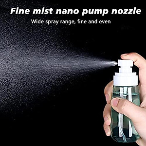 Portable Travel Spray Bottle,3Pcs 100ml/3oz Fine Mist Hairspray Bottle for Essential Oils, Empty Airless Makeup Face Spray Bottle Clear Refillable Travel Containers for Cosmetic Skincare Perfume.