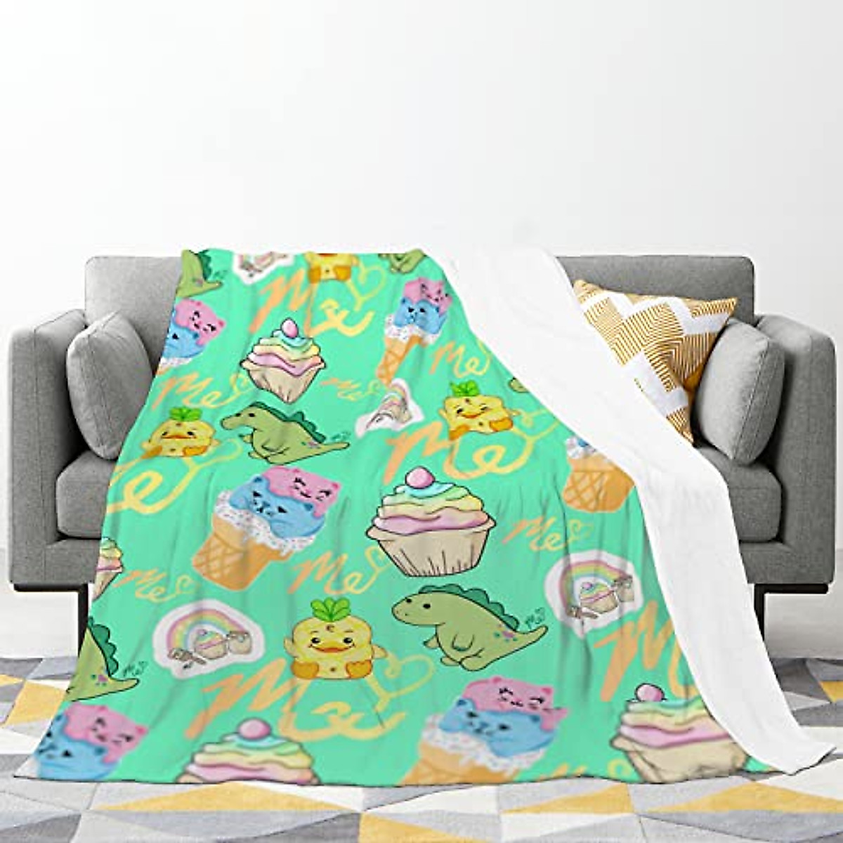 Cartoon Blankets Winter Warm Soft Blanket Throw for Bedroom Sofa Chair Lightweight Home Decor Travel Blanket 50*60inch（153CM*127CM）