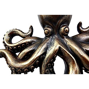 Ebros Gift The Call of Cthulhu Deep Sea Kraken Octopus Monster Wall Mount Key Holder Tentacle Hooks Sculpture Plaque Figurine 11.25" H