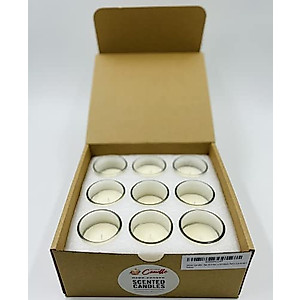 Mister Candle - Set of 9 Hand Poured Filled Glass Votive Candles with Plant Base Premium Wax Ideal Gifts for Aromatherapy Spa Weddings Birthdays Holidays Party (Vanilla)