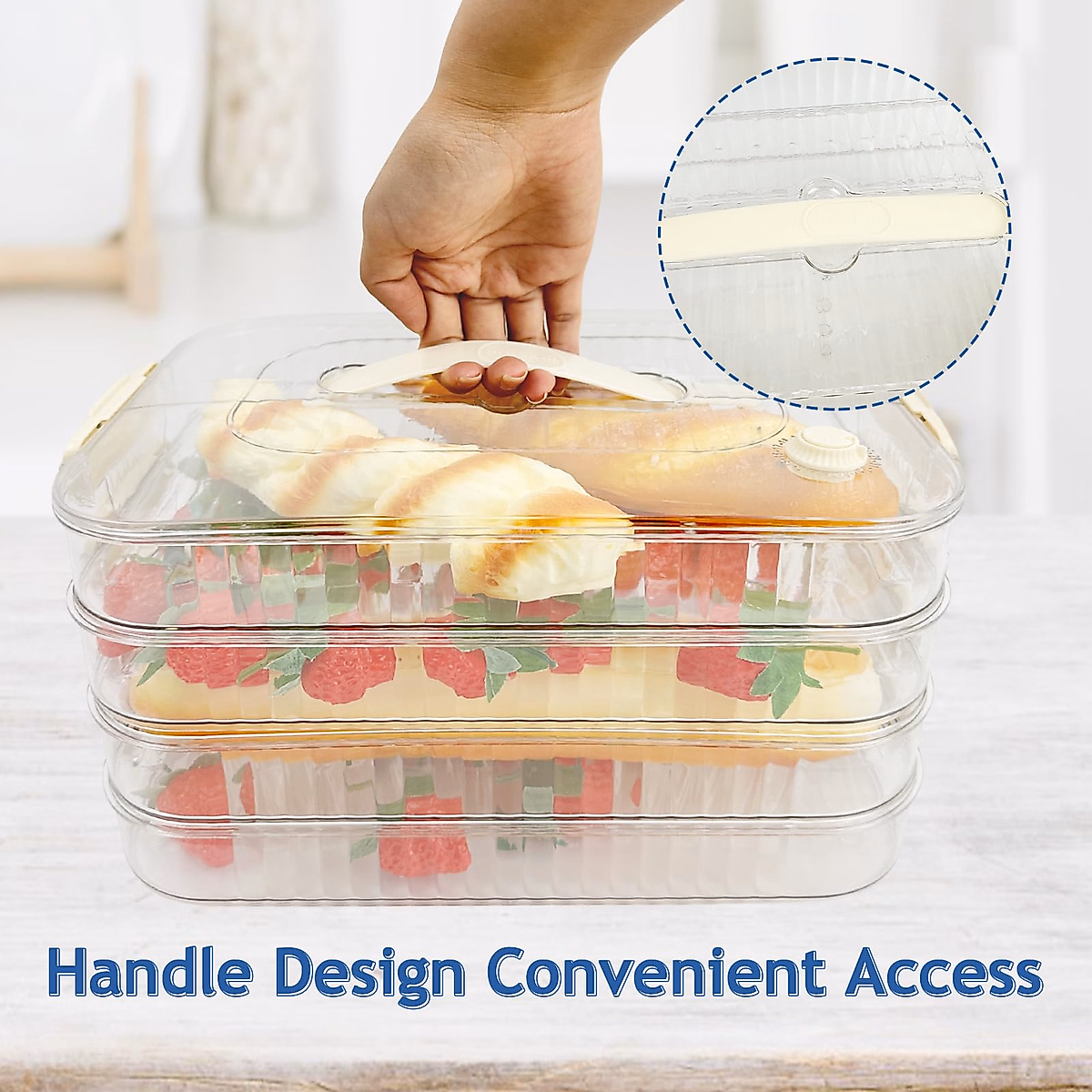 Sibosen Deli Meat Containers for Fridge and Refrigerator Organizing, With Lids - Bacon Cheese Container