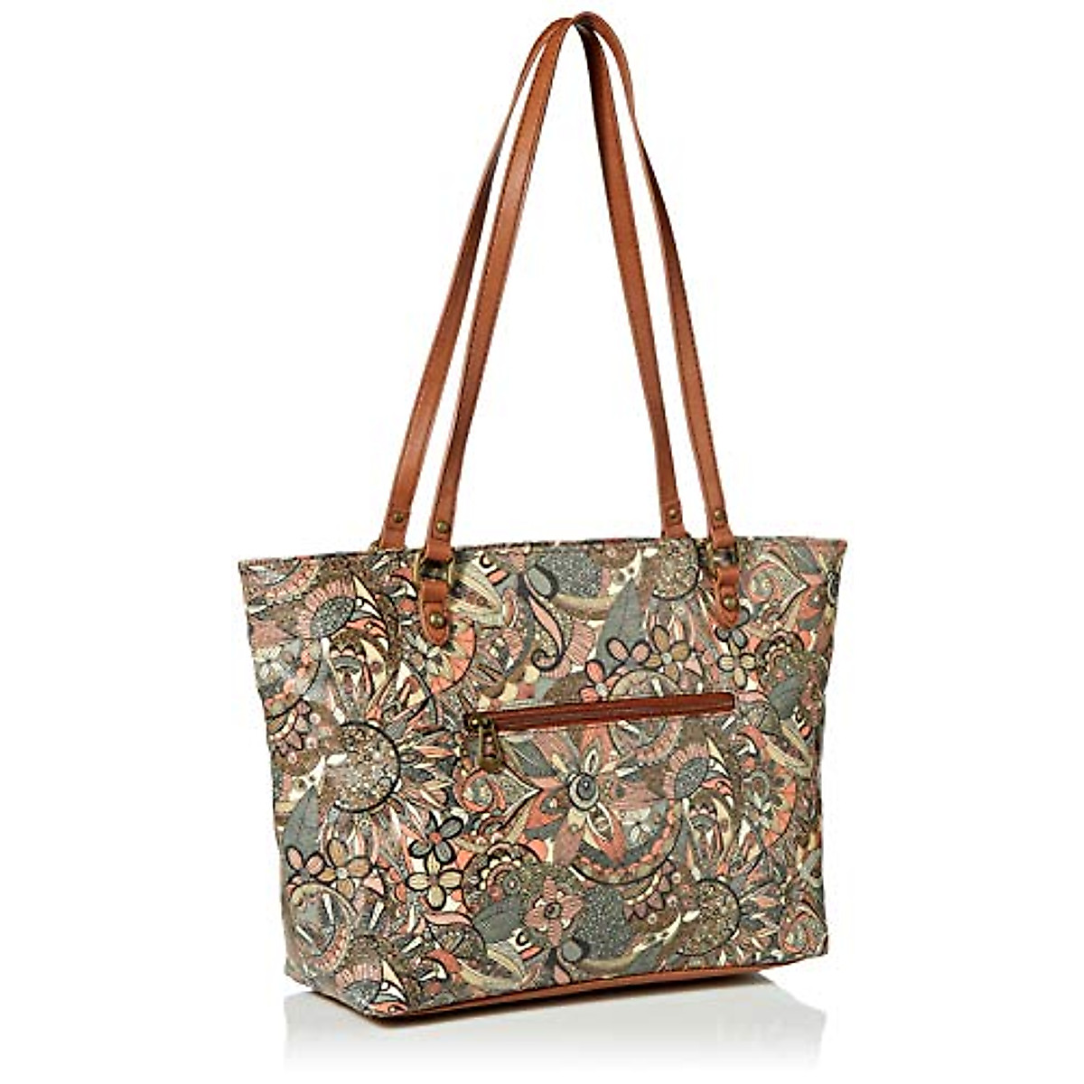 Sakroots womens Metro Tote Bag in Coated Canvas Large Roomy with Zip Closure Sustainable Durable Design Linin, Sienna Spirit Desert, One Size US