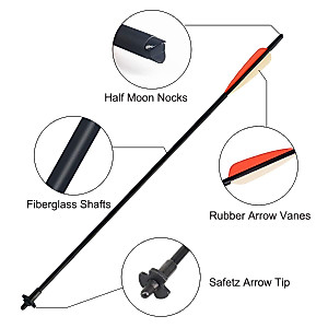 XIXILI 4 Pack Archery Crossbow Release Bolt Fiberglass Arrows Crossbow Decocking Bolt Decocking System (2 Pack)