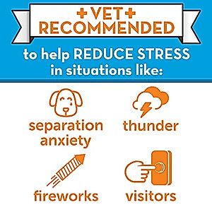 ThunderEase Dog Calming Pheromone Diffuser Refill | Powered by ADAPTIL | Vet Recommended to Relieve Separation Anxiety, Stress Barking and Chewing, and The Fear of Fireworks and Thunderstorms (30 Day