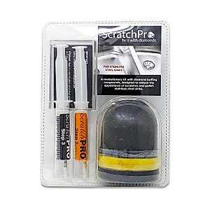 Scratch Pro Kit for Polishing and Repairing Stainless Steel Sinks, with Diamond Buffing Compounds, Reduce The Appearance of Ugly Scratches and Polish Sink for Factory Fresh Look in No Time