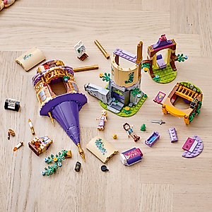 LEGO Disney Princess Rapunzel’s Tower 43187 Castle Building Toy Kit and Playset with 2 Mini-Dolls from Tangled Movie, Gift Idea for Kids, Girls and Boys
