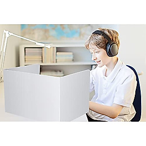 20Pcs 14 x 17.5 x 14 Inch Plastic Privacy Boards for Student Desks Boards Durable and Waterproof Folders Shields Test Desk Dividers Classroom Privacy Boards for School Study Teacher Supplies(White)