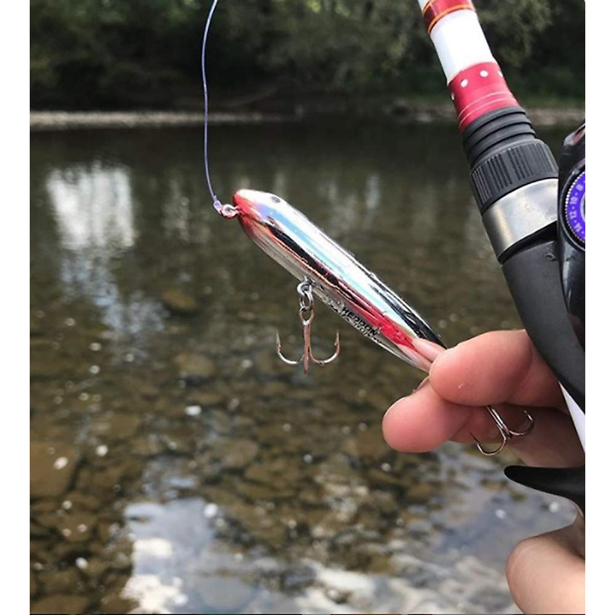 Heddon Zara Spook Topwater Fishing Lure - Legendary Walk-The-Dog Lure, G-Finish Shad, Zara Puppy (1/4 oz), 3-Inch