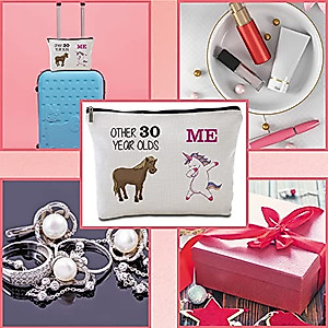 30th Birthday Gifts for Her Women Travel Makeup Bag Funny Unicorn Gift Bag Other 30 Year Old Me Unicorn Best Dirty 30 Birthday Decorations for Her 30th Birthday Gift Ideas