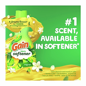 Gain Liquid Fabric Conditioner, Original Fabric Softener, 12 loads, 10 fl oz (Pack of 12)