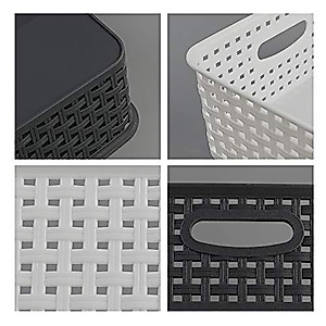 Vcansay Plastic Storage Basket Tray, 4 Packs