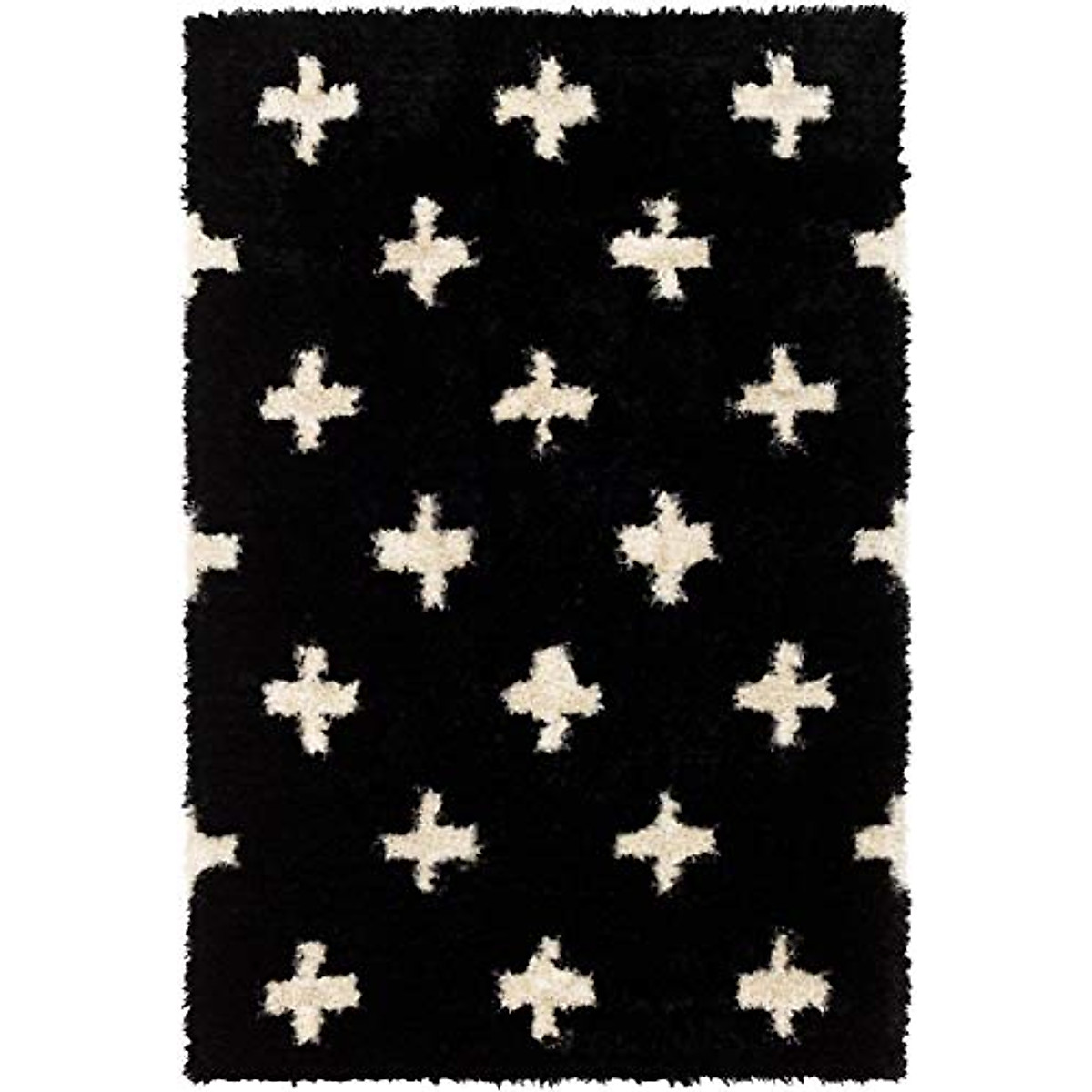 Mark&Day Area Rugs, 8x10 Kapeleind Modern Black Area Rug, Black White Beige Carpet for Living Room, Bedroom or Kitchen (8' x 10')