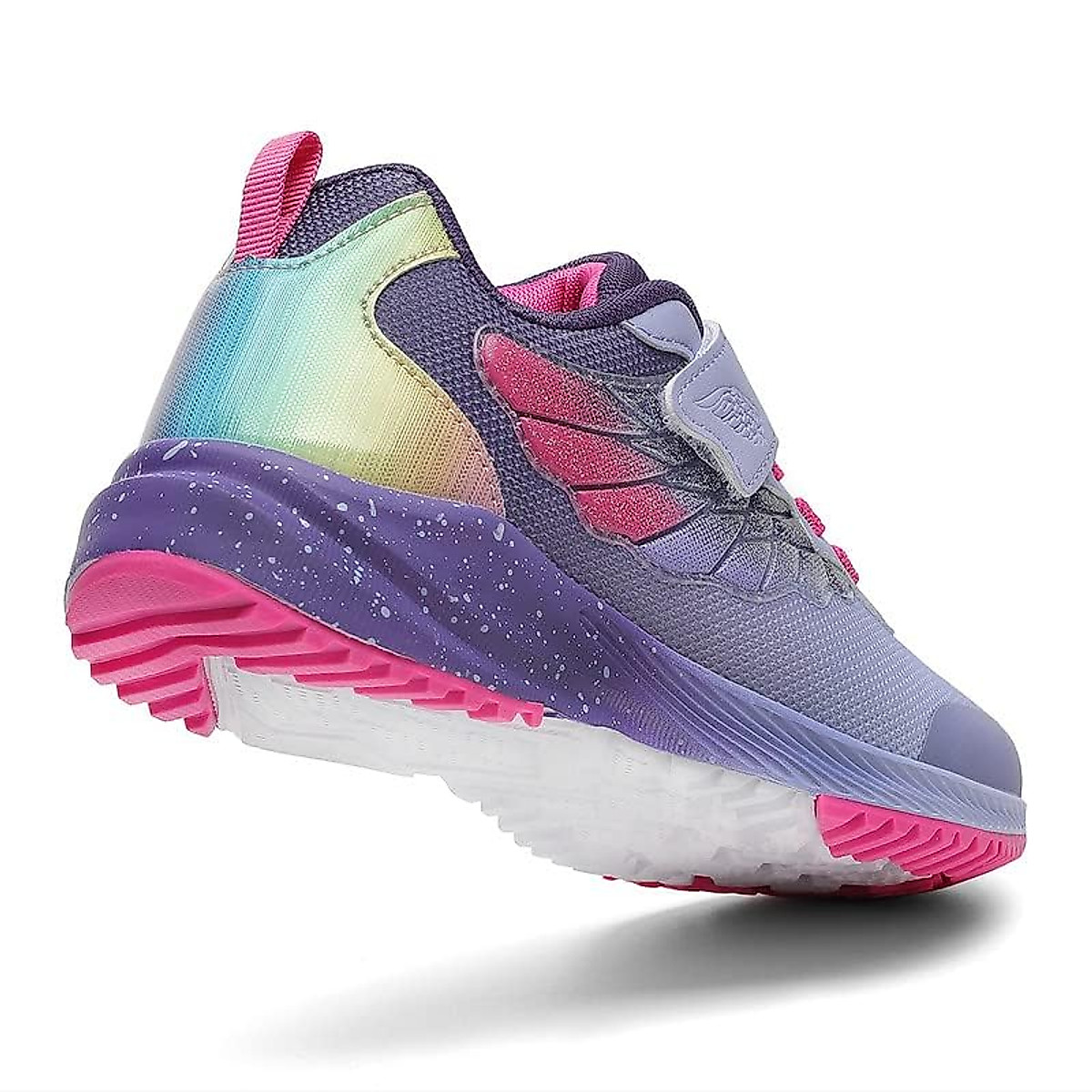 GEERX Joy Kids Sneakers Girls Toddler Little Kid Athletic Lightweight Running Training Tennis Shoes Lavender Pink Size 2
