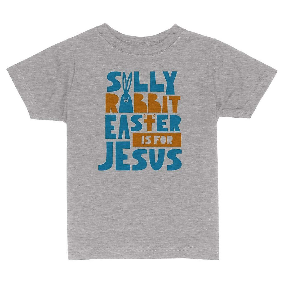 Silly Rabbit Easter is for Jesus Toddler Kids T-Shirt 4T Heather Grey