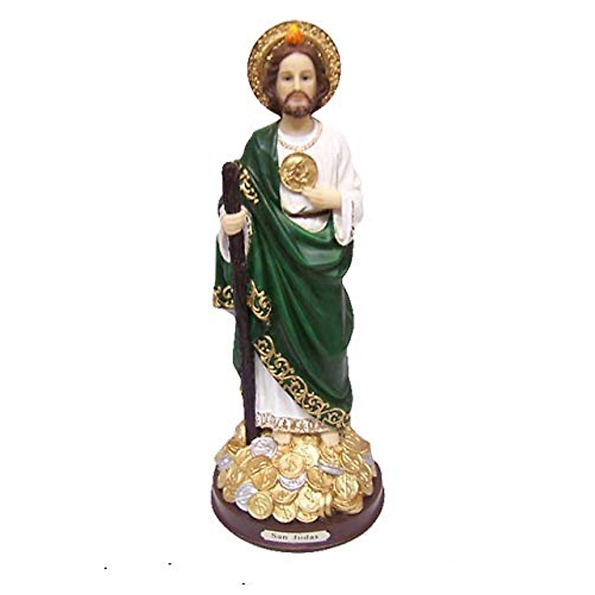 14" St Jude on Money Statue San Judas Tadeo Dinero Estatua Figure Figurine