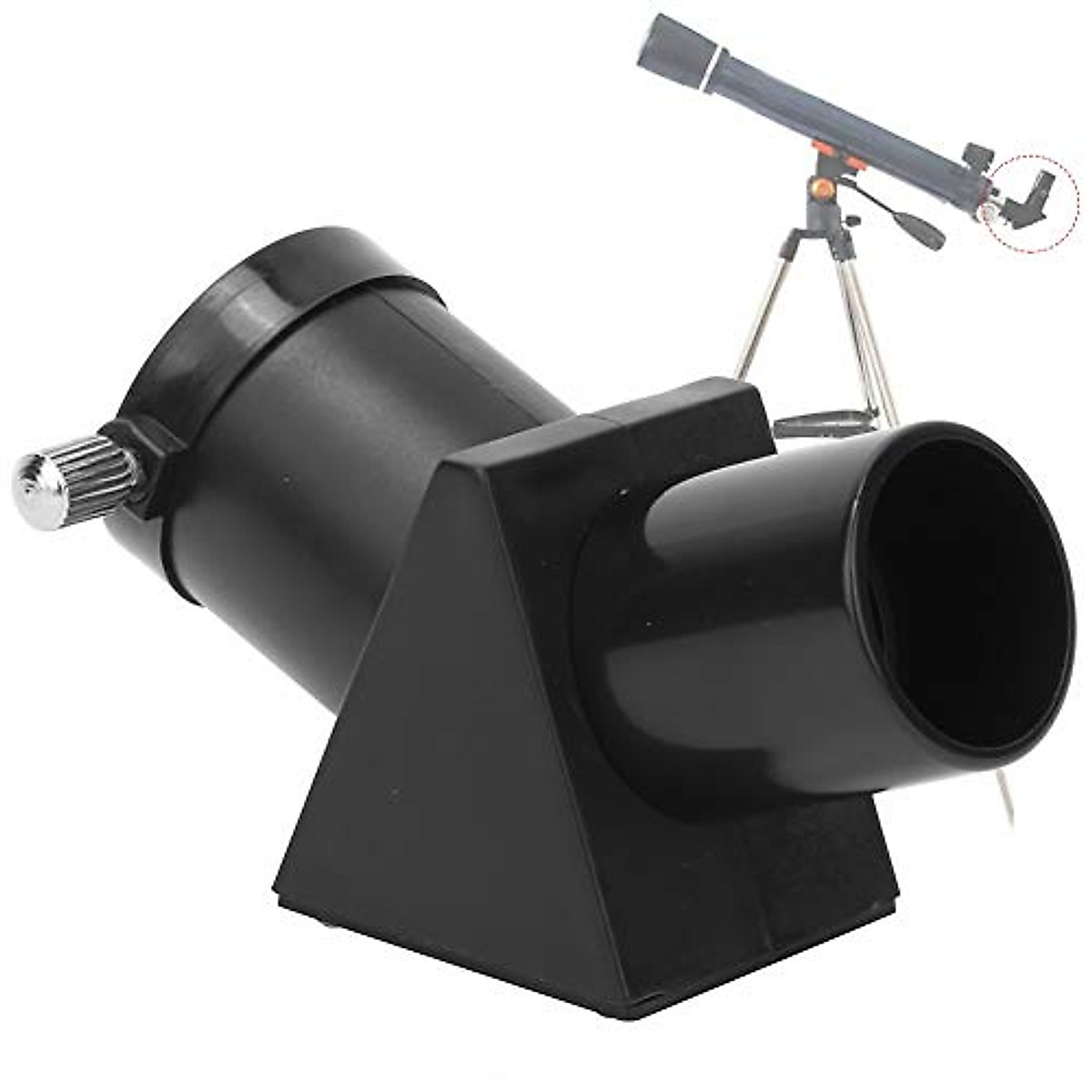 070 Camera Diagonal Mirror Portable 0.965inch/24.5mm 45-Degree Erecting Image Prism Zenith Diagonal Mirror Accessory for Refracting Astronomical Telescop