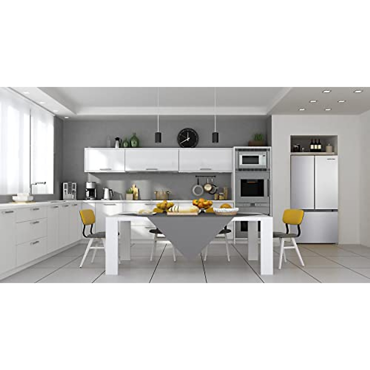 Hamilton Beach HBF2067 French Door Full Size Refrigerator with Freezer Drawer, 20.3 cu ft, Stainless Steel