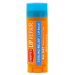 O'Keeffe's Lip Repair Lip Balm for Dry, Cracked Lips, Stick, (Pack of 4: 3 Cooling + 1 Unscented)
