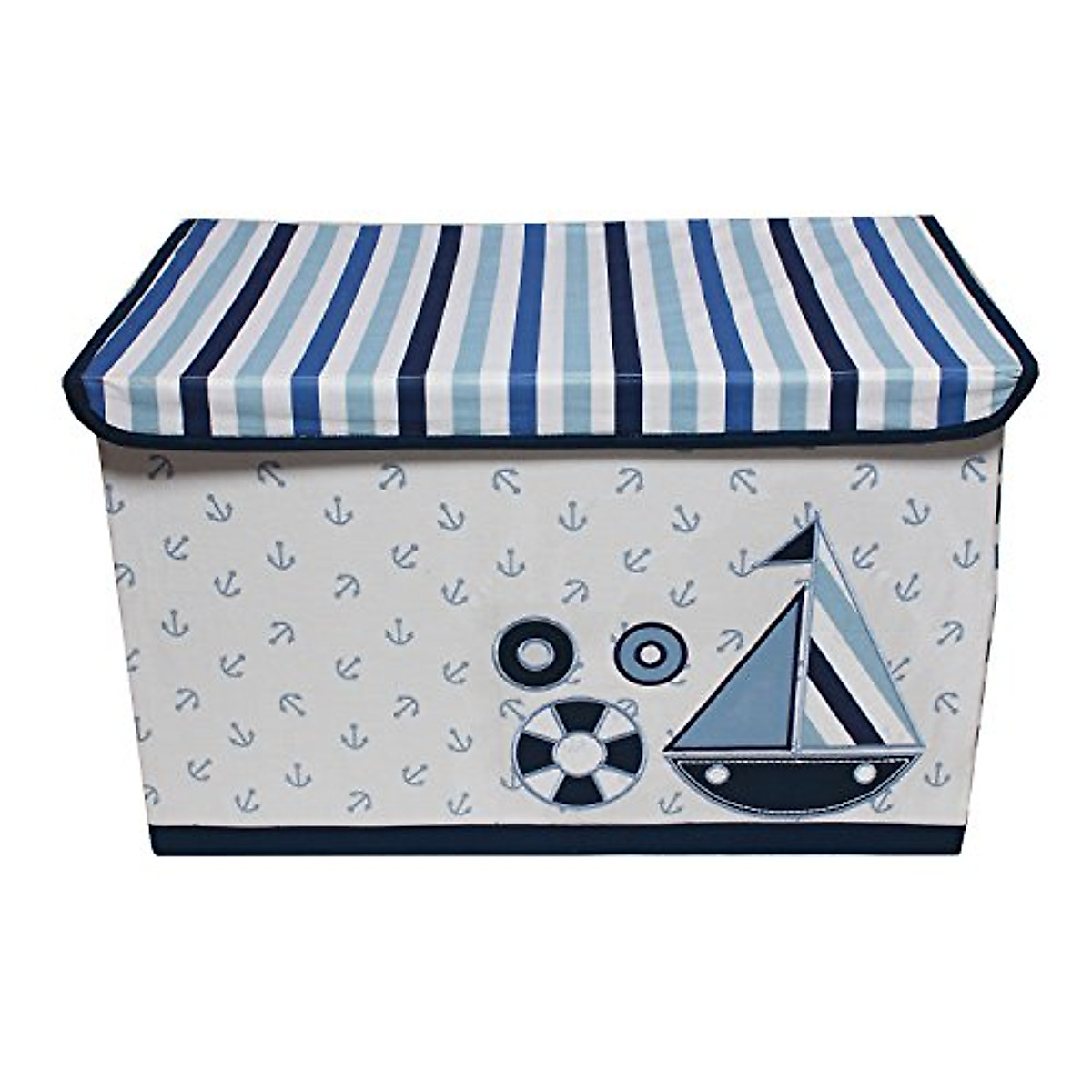 Bacati - Storage Tote (Toy Chest 14.5"L x 24"W x 15"H, Little Sailor)