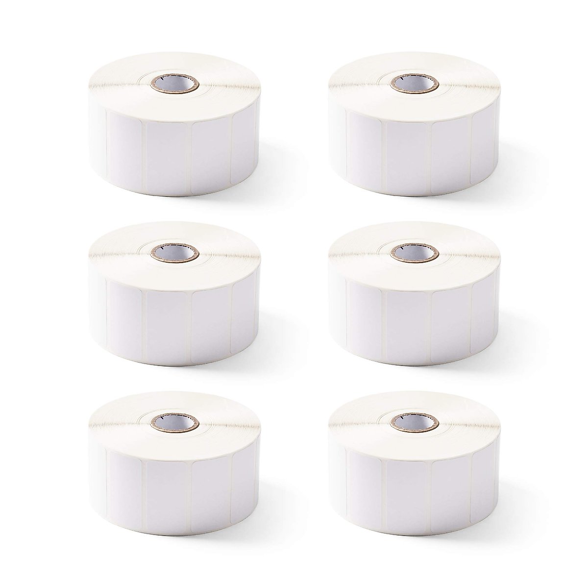 Zebra 2 x 1 in Direct Thermal Paper Labels Z-Perform 2000D Permanent Adhesive Shipping Labels 1 in Core 6 rolls 10031634SP