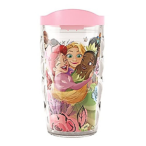 Tervis Disney - Princess Group Hug Made in USA Double Walled Insulated Tumbler Cup Keeps Drinks Cold & Hot, 10oz Wavy, Classic