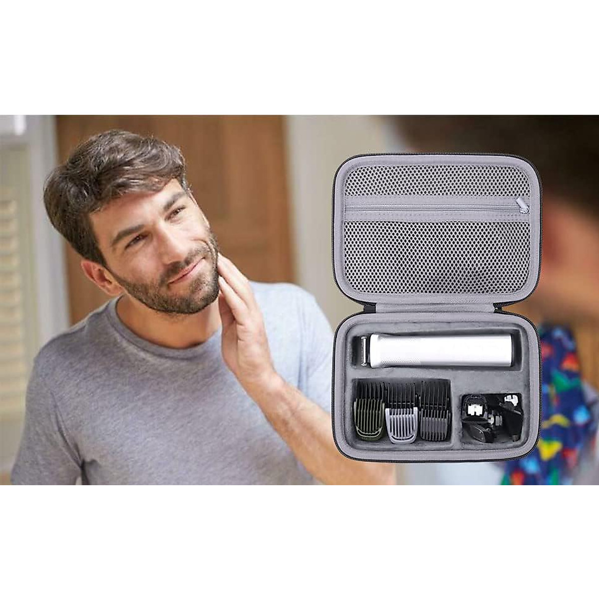 co2CREA Hard Case replacement for Multigroom Trimmer Series 3000/5000 / 7000 Mens Grooming Kit MG3750 MG5750/49 MG7750/49