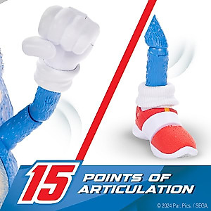 Sonic The Hedgehog 3 Ultimate Talking Sonic 12-Inch Figure, Features 30+ Iconic and Humorous Phrases and Sounds from The Movies, Light-Up Eyes and Quills