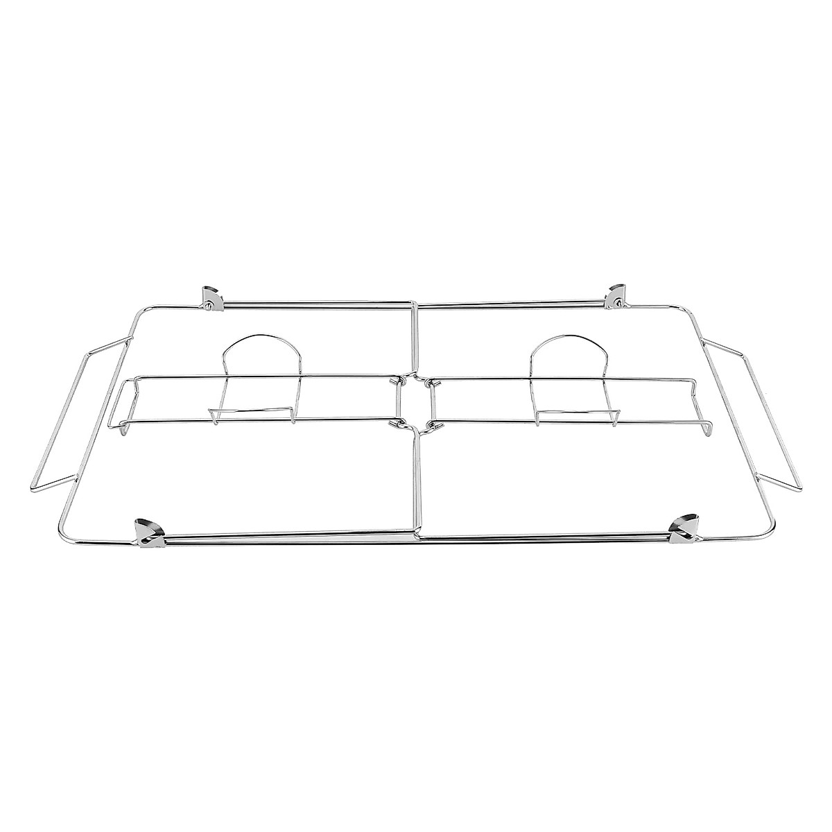 Gdrasuya10 12 Pack Buffet Stand Wire Racks, Foldable Chafing Wire Chafing Wire Rack Full Size Buffet Wire Frame Kit for Dish Serving Trays for Home Party, Restaurant, Event Catering Supplies